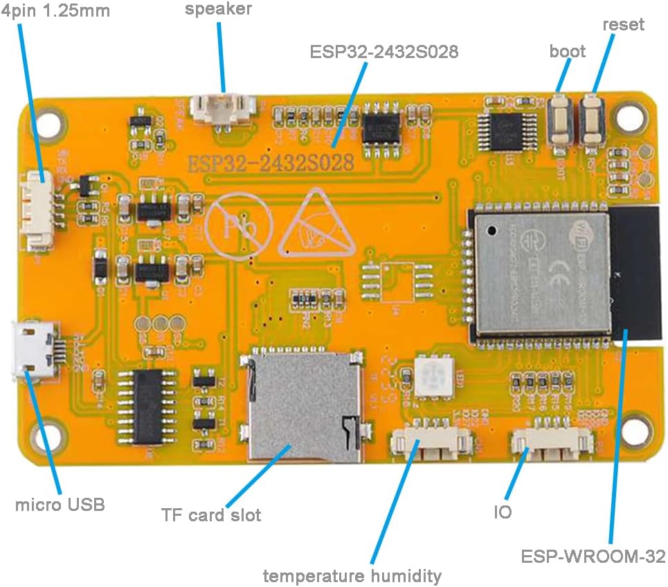 ESP32 smart WiFi development board with 2.8 inches display - CYD (Chea ...