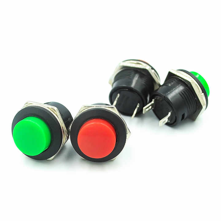R13-507 self-resetting push button switch 16mm (per unit) – Microscale