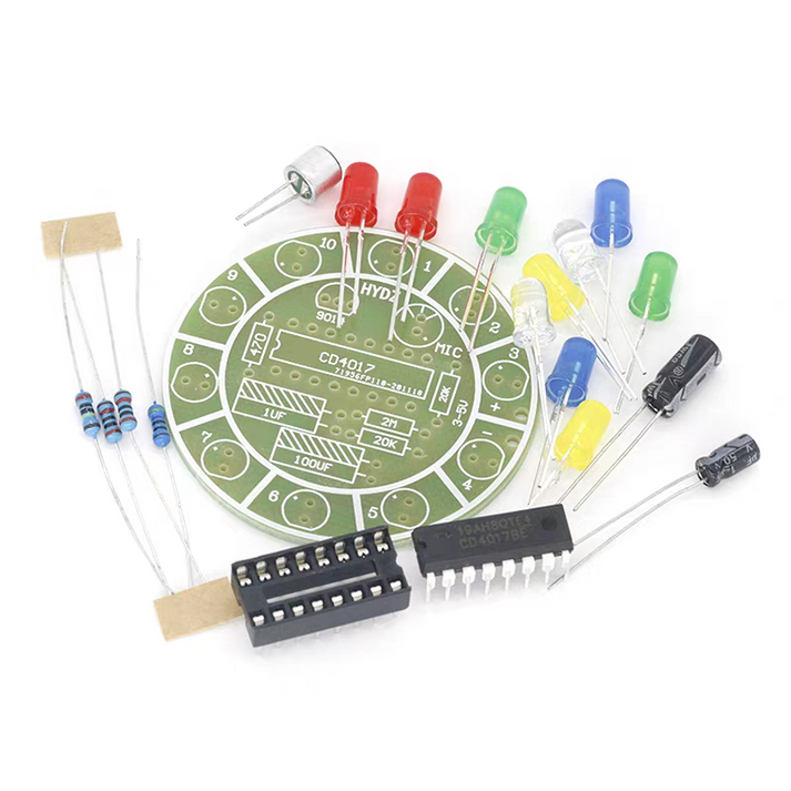 Sound-Controlled Rotating LED Light Kit – Microscale
