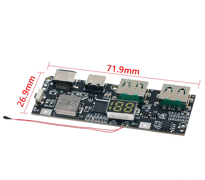 Two-way fast charging power bank module 22.5W 5-port with indicator di ...